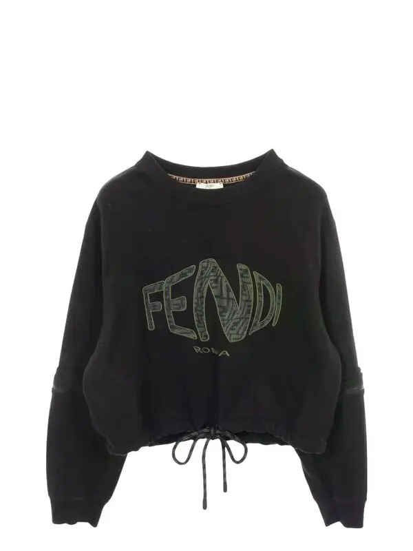 Fendi Cropped Sweatshirt - Black