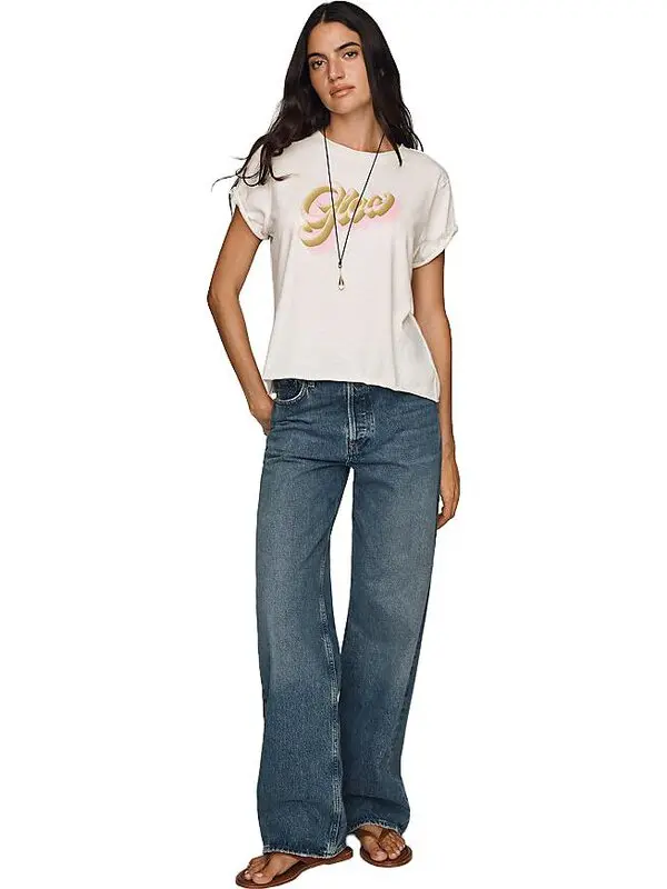 Maeve Caitl Cotton Boxy Tee - Ivory