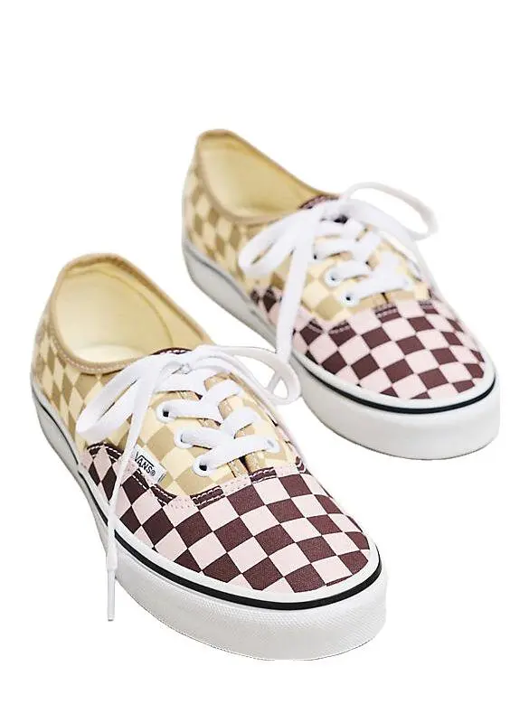 VANS Authentic Check Sneakers - Purple Pattern