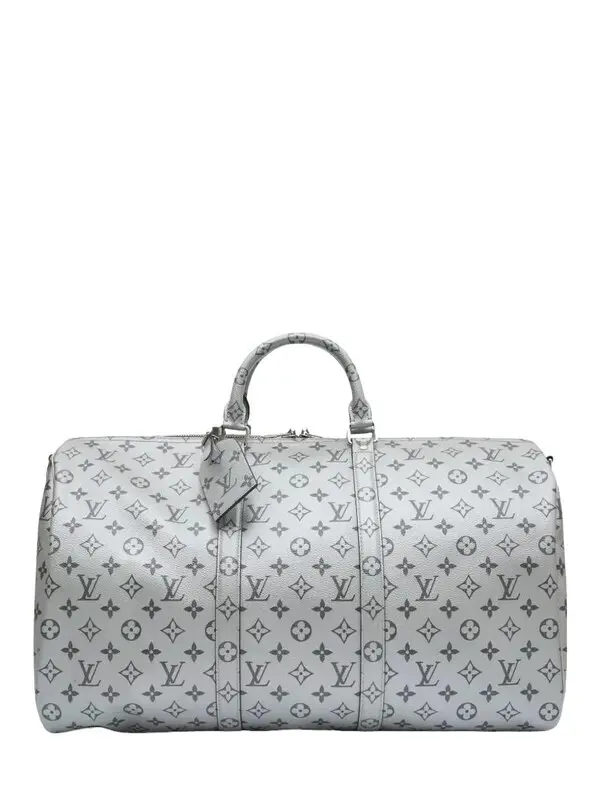 LOUIS VUITTON 50 Monogram Keepall Bandouliere Holdall - Silver