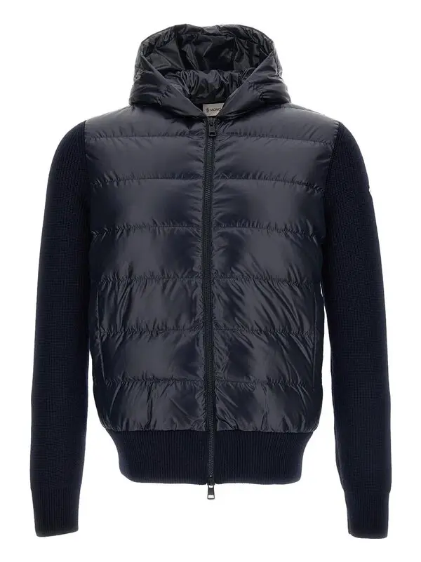 Moncler Padded Hooded Cardigan - Blue