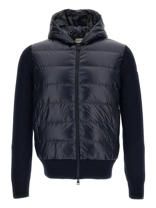 Moncler Padded Hooded Cardigan - Blue