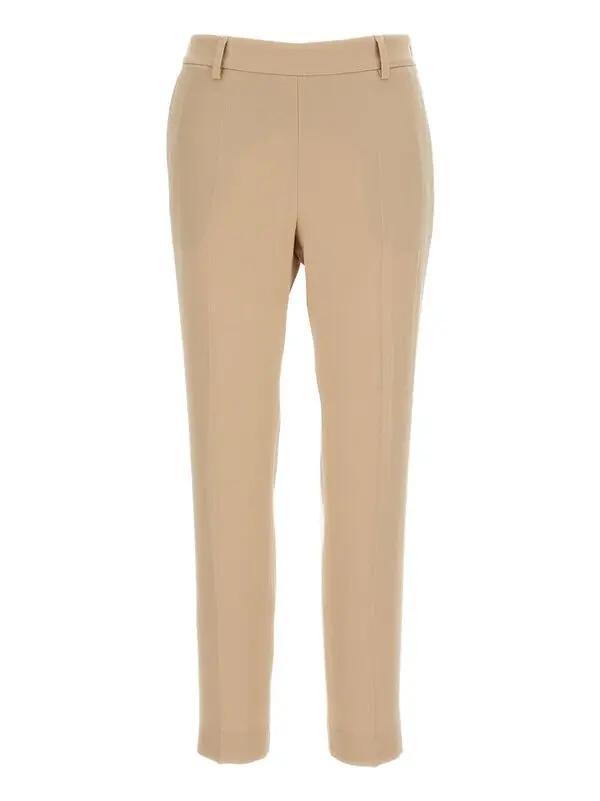 Alberto Biani Cady Straight-leg Pants - Beige