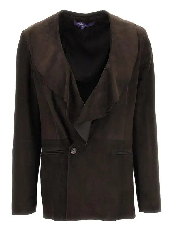 Ralph Lauren Suede Leather Jacket - Brown