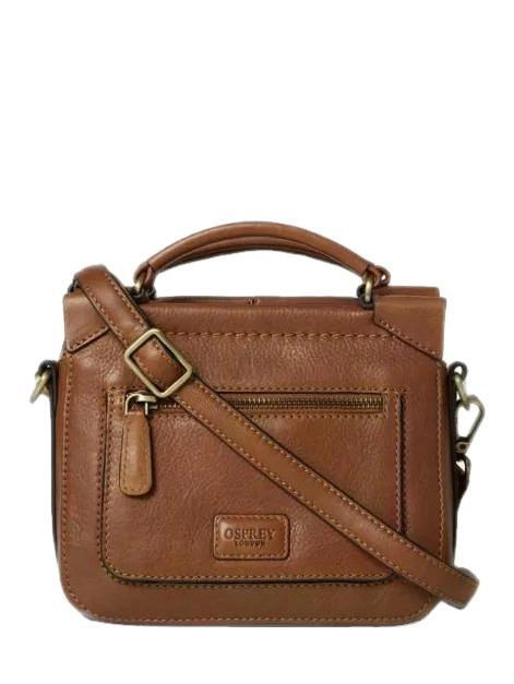 OSPREY Leather Cross-body Bag With Top Handle - Brown