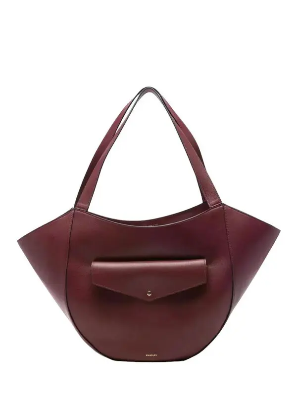 WANDLER Asymmetric Leather Tote Bag - Red
