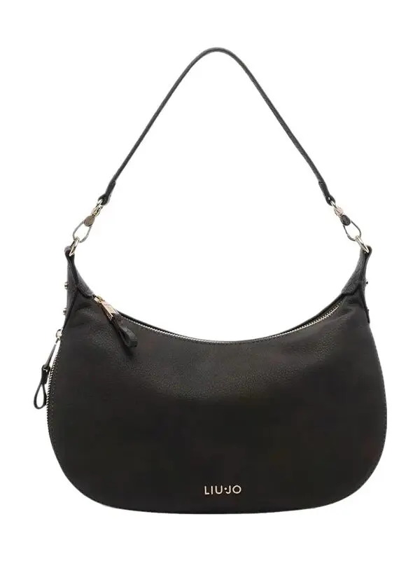 Liu Jo Crocodile-effect Panel Shoulder Bag With Logo Plaque - Brown