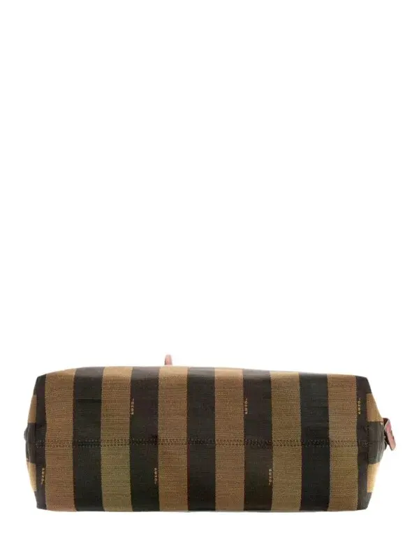 Fendi Pequin Zip Shoulder Bag - Black