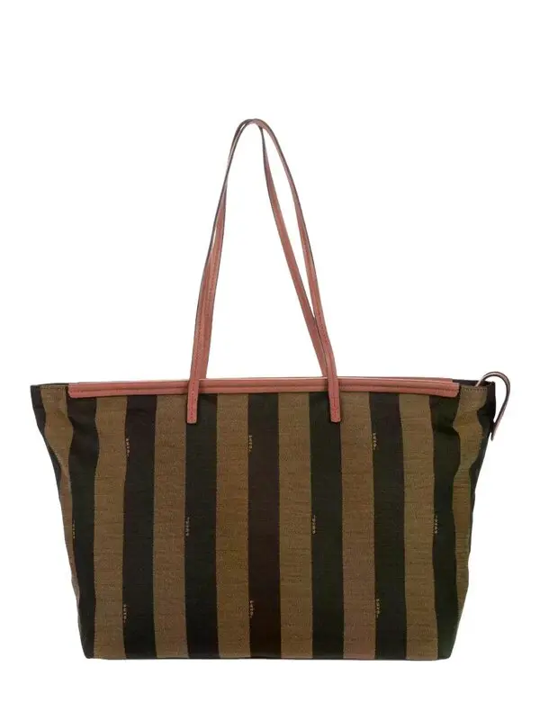 Fendi Pequin Zip Shoulder Bag - Black