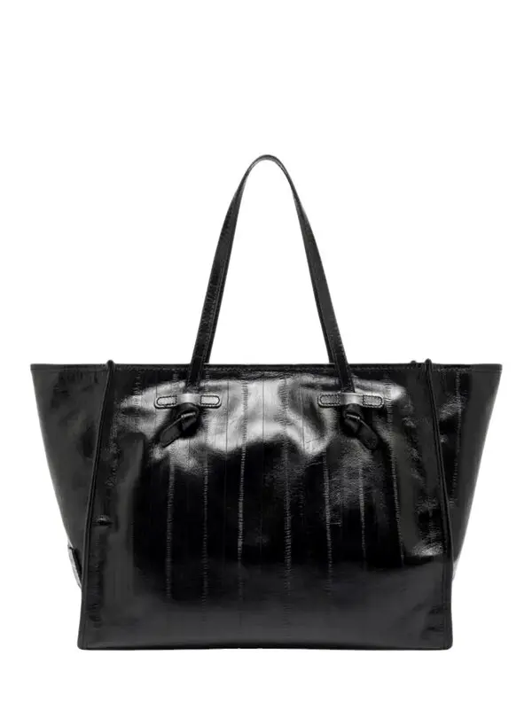 GIANNI CHIARINI Marcella Tote Bag With Eel Effect - Black