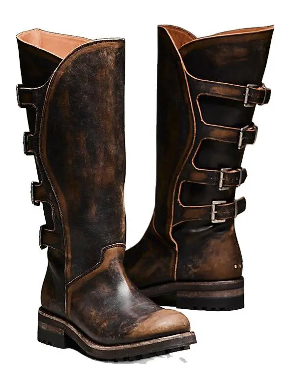 Free People We The Free Beckett Biker Boots - Espresso