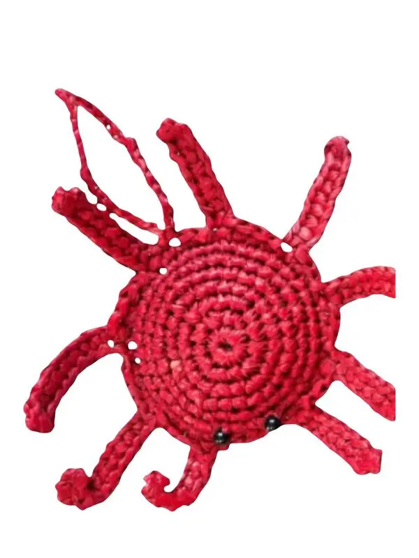 ZANATANY CONCEPTS Mini Crabs Raffia Keyring - Red