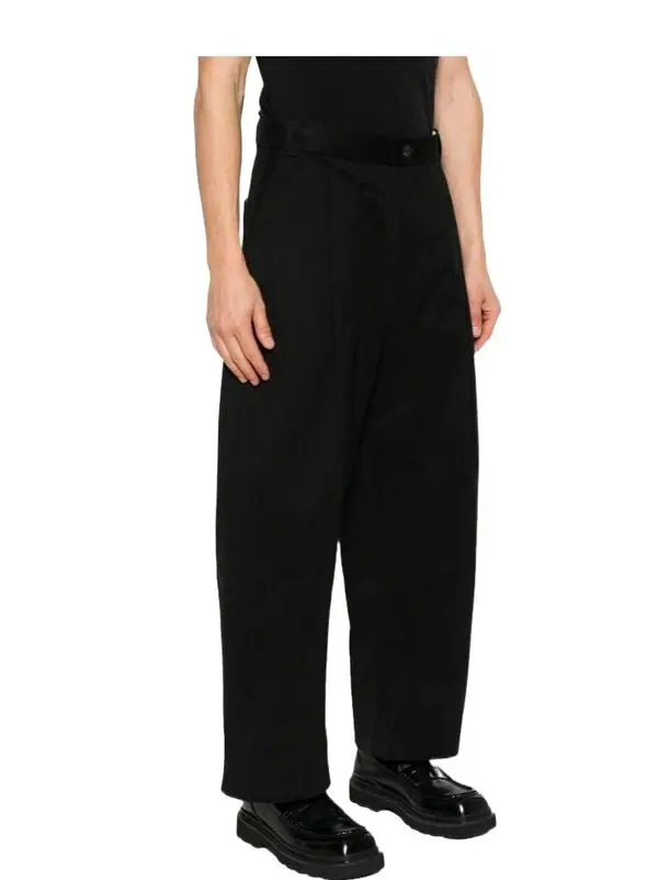 Studio Nicholson Belted Casual Trousers - Black