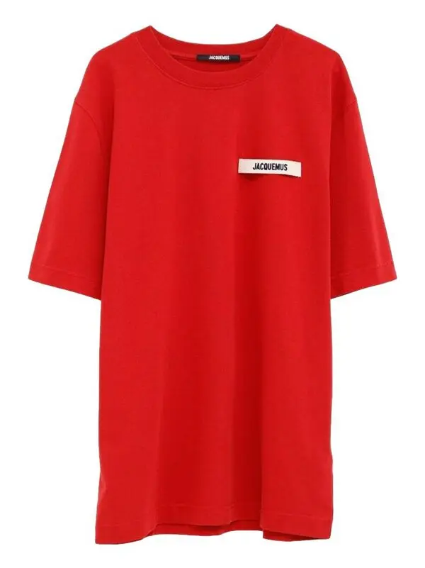 Jacquemus Logo Patch Crewneck T-shirt - Red