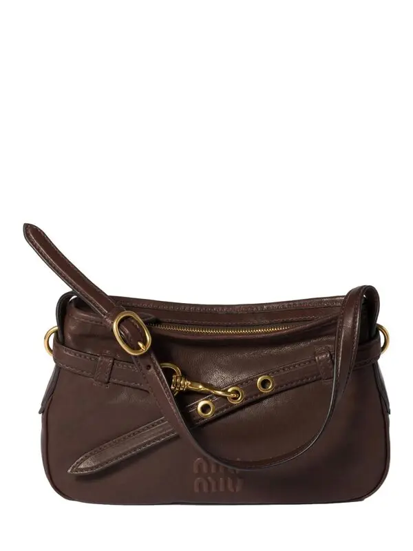 Miu Miu Aventure Nappa Leather Bag - Black