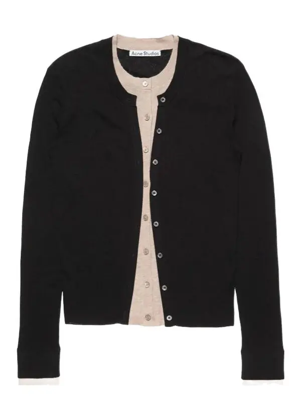 Acne Studios Sheer Buttoned Cardigan - Black