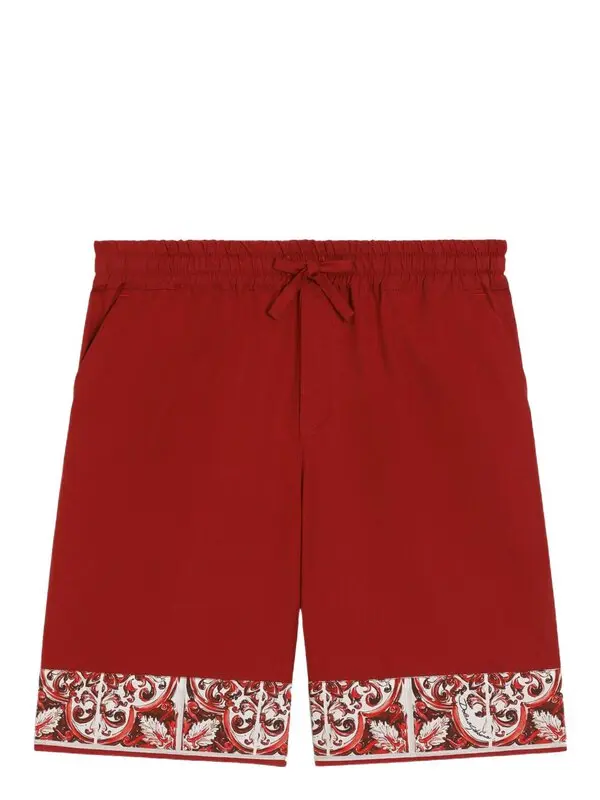 Dolce & Gabbana Bermuda Shorts With Embroidered Dg Logo - Multi-color