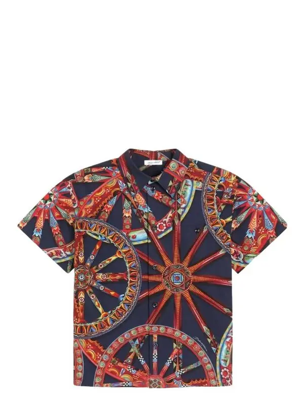 Dolce & Gabbana Carretto-print Poplin Shirt - Multicolor