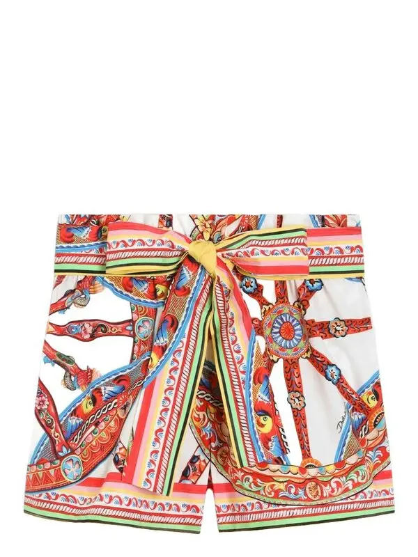 Dolce & Gabbana Carretto-print Poplin Shorts - Multicolor