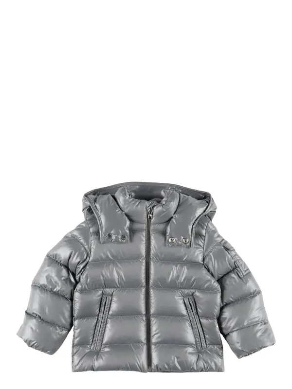 Moncler Maya Quilted Padded Jacket With Detachable Hood - Grey