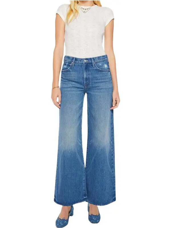 MOTHER The Ditcher Roller Zip Skimp Jeans - Medium Blue
