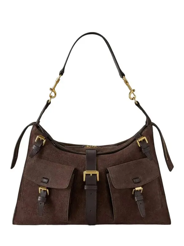 Mulberry Roxanne Suede Shoulder Bag - Chocolate-colored