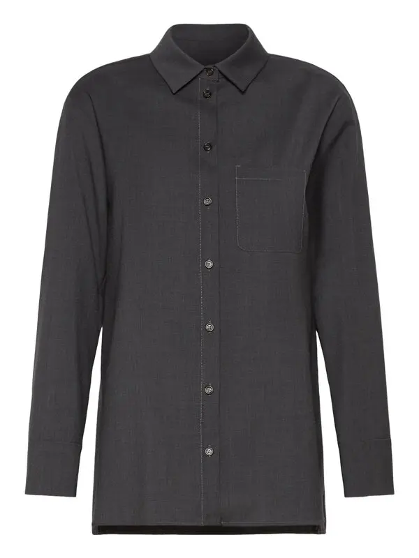 Max Mara Long-sleeved Shirt - Dark Gray