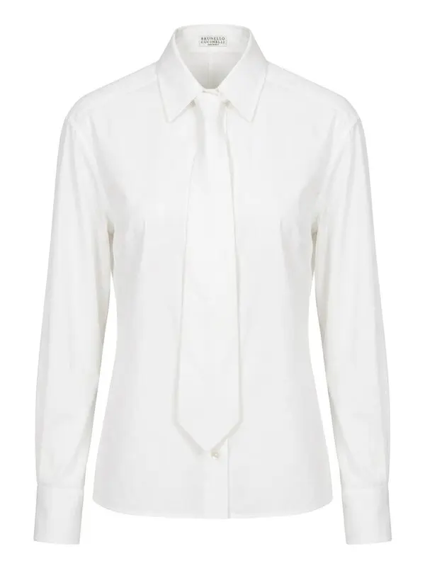 Brunello Cucinelli Long Sleeve Shirt - White