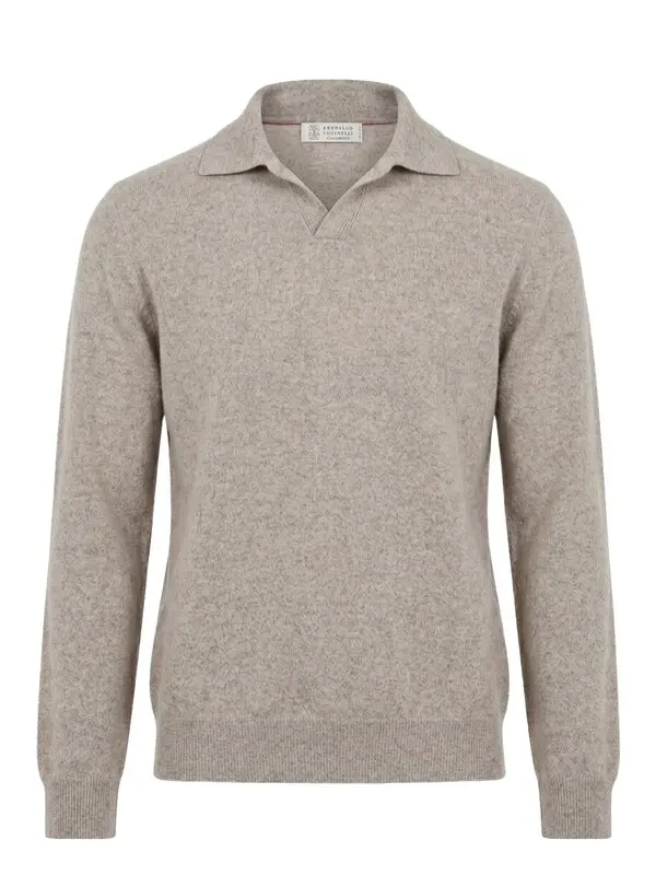 Brunello Cucinelli Collared Long-sleeved Knit Sweater - No