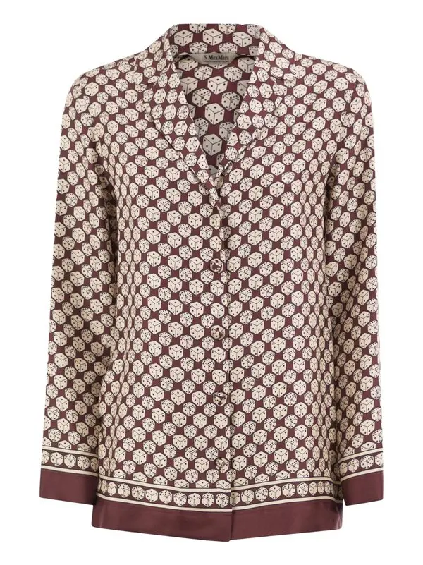 Max Mara Printed Fluid Shirt - Nude