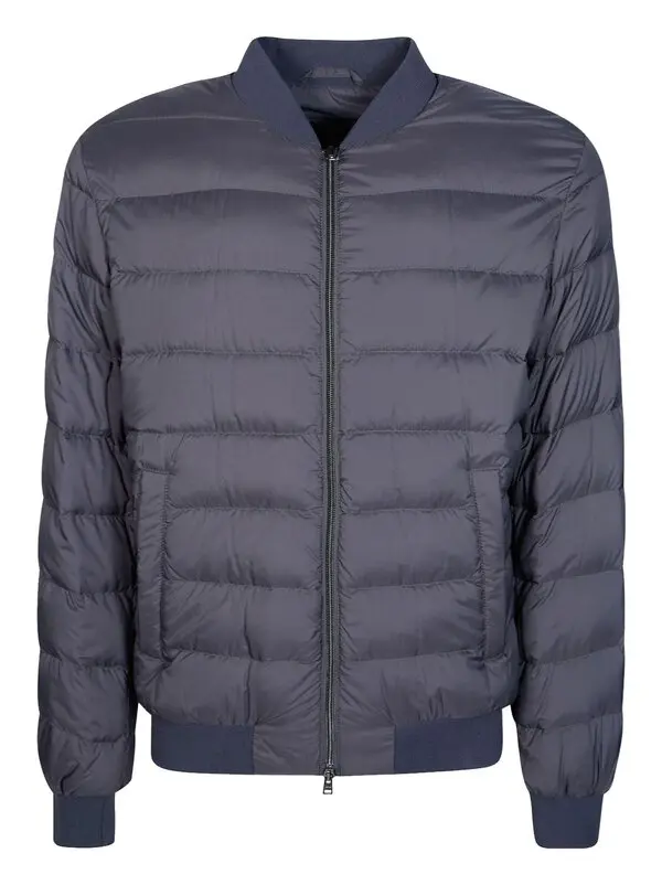 Herno Quilted Padded Bomber Jacket - Gray