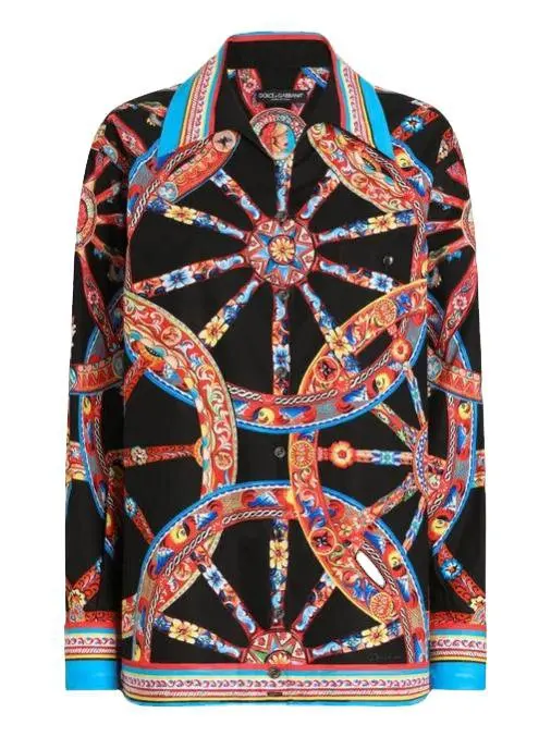 Dolce & Gabbana Carretto Print Poplin Shirt - Multicolor