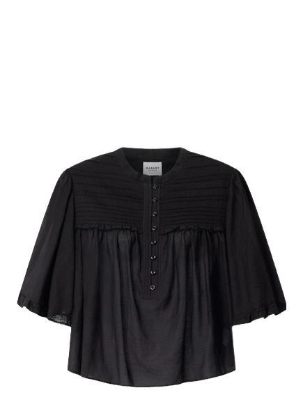Isabel Marant Étoile Douna Cropped Blouse - Black