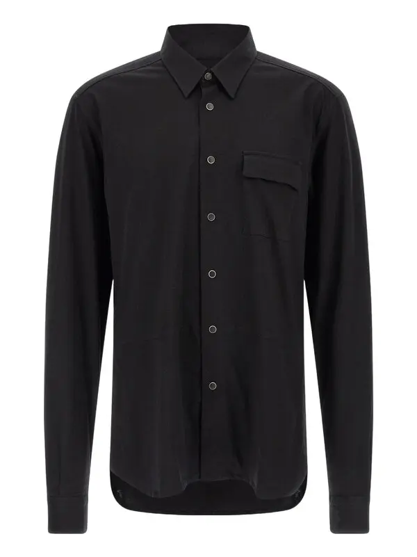 Kiton Buba Snap-front Shirt - Black