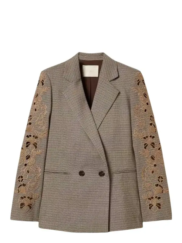 TWINSET Double-breasted Long-sleeve Blazer - Gray