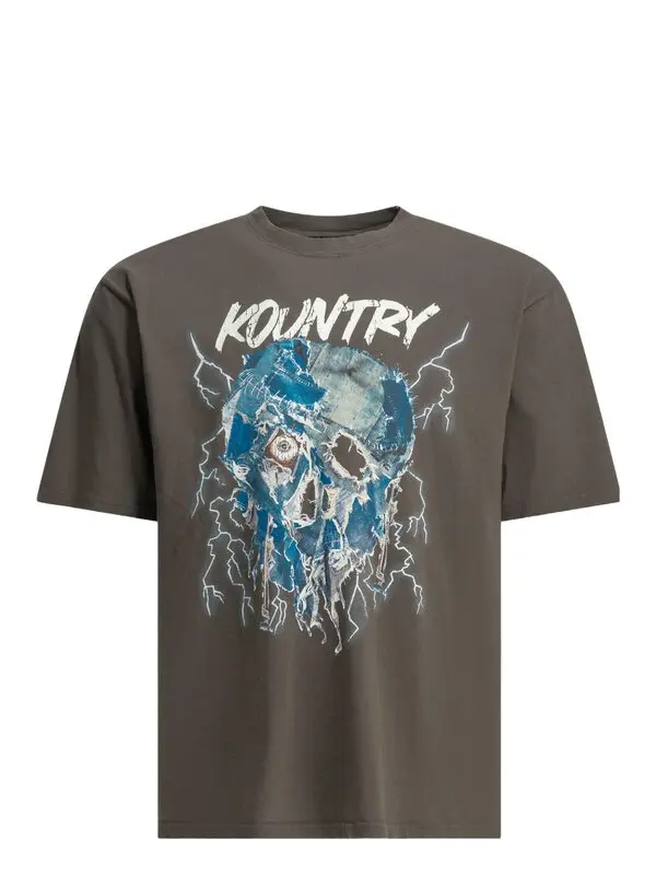 Kapital Denim Face T-shirt - Brown