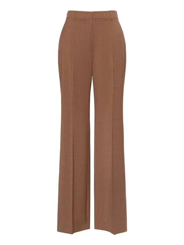 Max Mara Tailored High Waist Trousers With Belt Loops - Camel