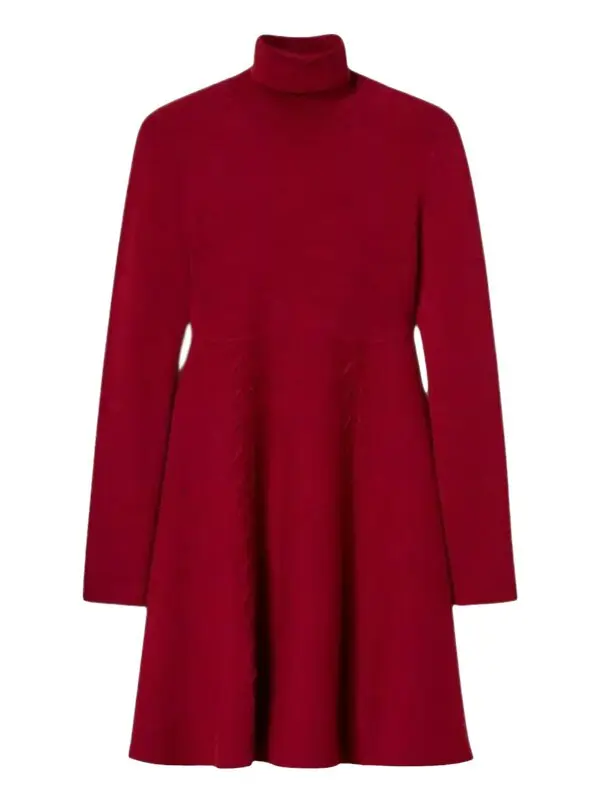 TWINSET High Neck Knit Mini Dress - Red