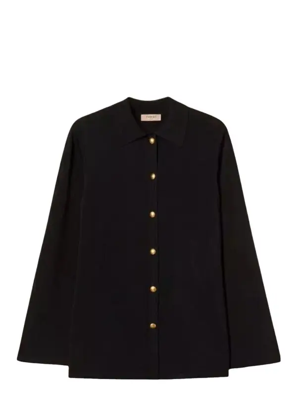 TWINSET Long-sleeve Viscose Crepe Blouse - No