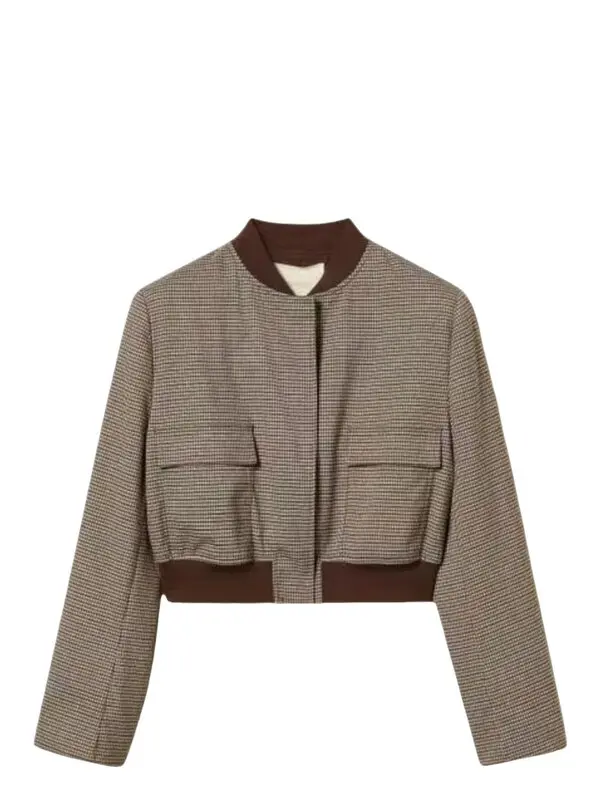 TWINSET Houndstooth Cropped Jacket - No