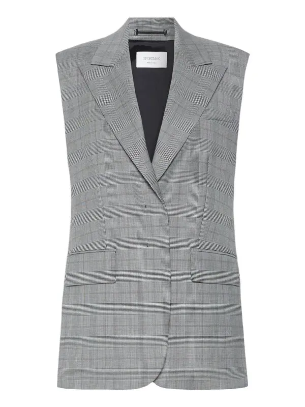 Sportmax Abete Vest - White/black