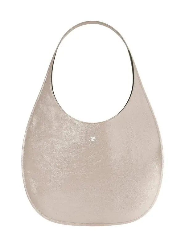 COURREGES Naplack Leather Tote Bag - Nude
