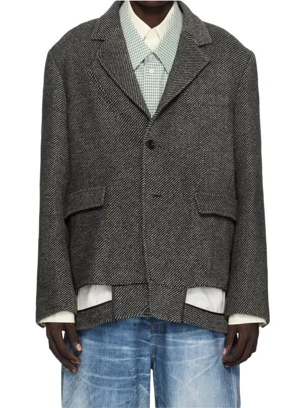 Andersson Bell Inside Out Wool Blazer - Grey