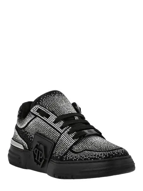 Philipp Plein Hexagon Low-top Embellished Sneakers - Black