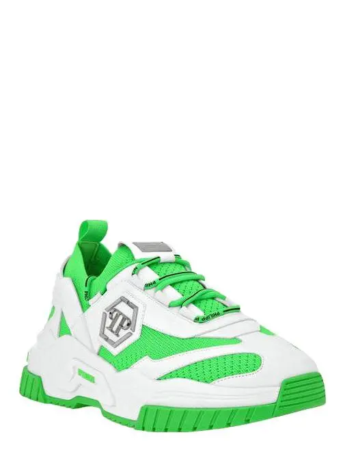Philipp Plein Predator Low-top Sneakers - White/yellowfluo