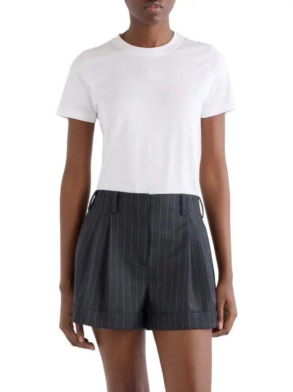 Givenchy Fitted Cotton T-shirt With Embroidered Logo - White