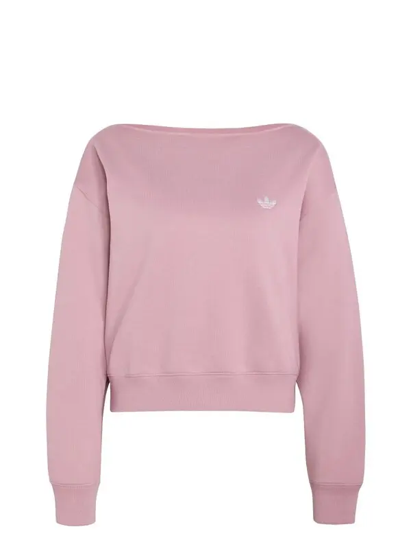Adidas Essentials Fleece Boatneck Sweatshirt - Magic Mauve