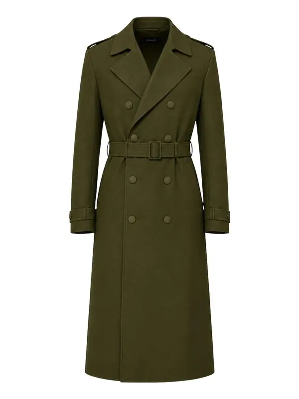 OSCARMORRIS Ligne Trench Coat - Green
