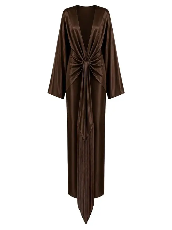 OSCARMORRIS Astre Maxi Dress - Brown