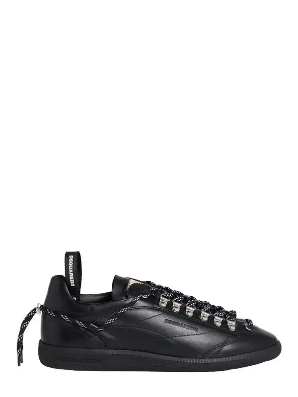 Dsquared2 Leather Low-top Sneakers With Hiking Laces - Black